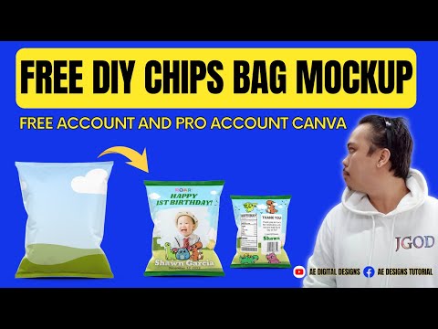 FREE DIY CHIPS BAG MOCKUP | GAMIT ANG FREE ACCOUNT AND PRO ACCOUNT SA CANVA | TAGALOG TUTORIAL