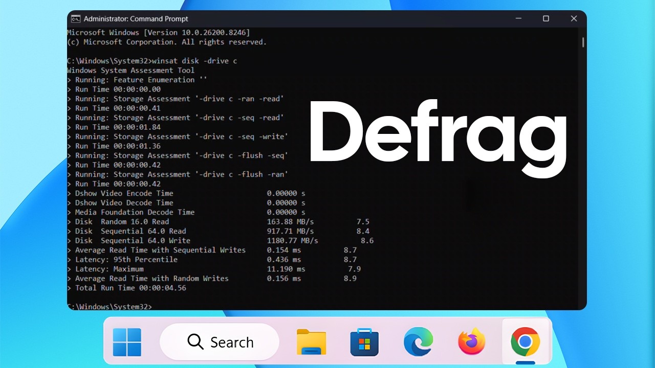 Defrag/Trim & Optimize SSD in Windows 11/10 Using CMD — (No Software Needed)