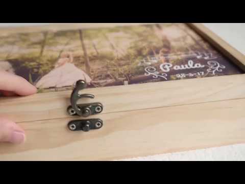 CAJA MADERA LÁMINAS 15X20 + TACO