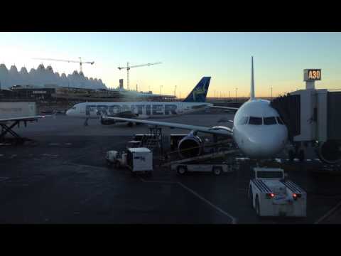 Frontier Airlines 737 Taxis at DIA Denver International Airport