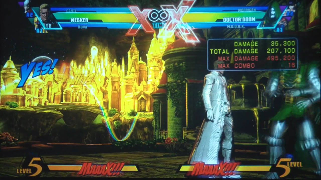 UMVC3: Basic Wesker Combo Tutorial Pt.2 (Step by Step)