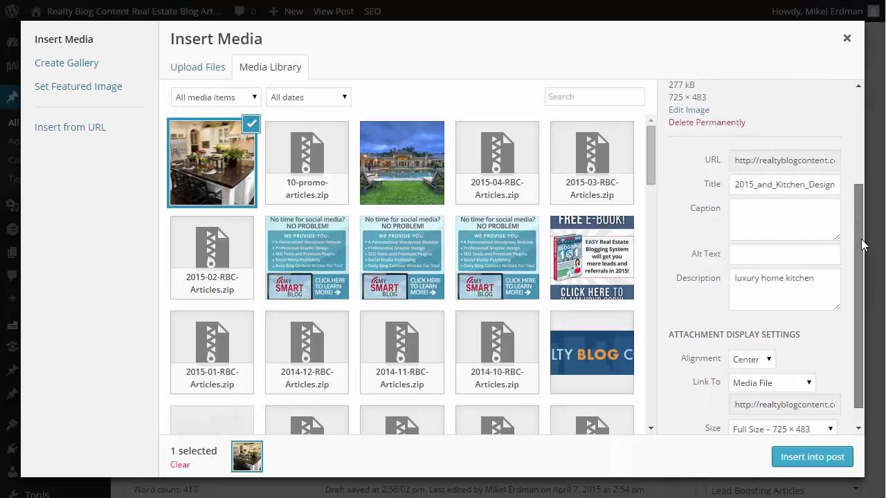 Uploading Content Into Your WordPress Website