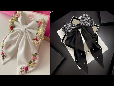 Beautiful Tail Bow ⭐🌸🌺🥰🥰For Unique Hair Style ⭐⭐💐🌼🌼🌼 Diy craft Ideas For Beginners
