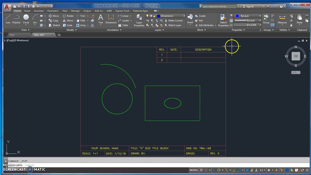 AutoCAD Printing from Modelspace