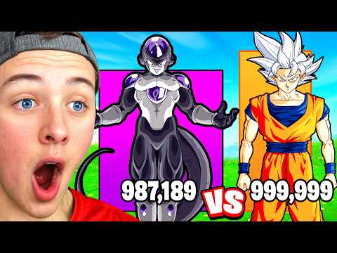 GOKU vs DRAGON BALL Z POWER LEVEL COMPARISON