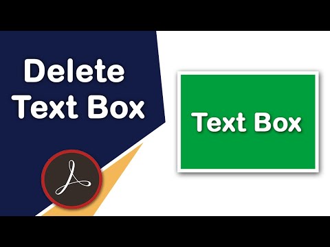 How to delete a text box in pdf with Adobe Acrobat Pro DC