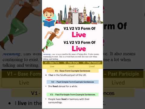 LIVE Present Past Past Participle - Sentence example with Live Verbs