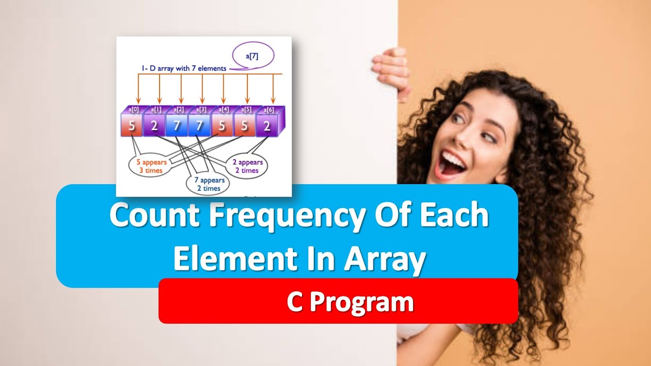 C Program To Count Frequency Of Each Element In Array | Count Frequency Of Element In Array