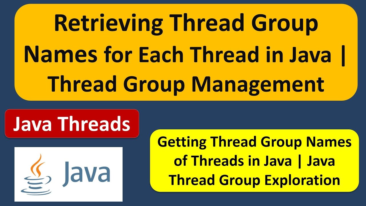 Retrieving Thread Group Names for Each Thread in Java | Thread Group Management | Java Threads