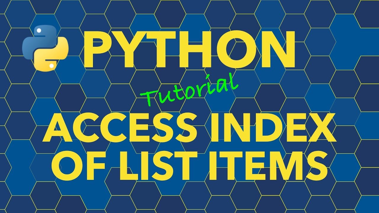 Python Access Index of List Items Using For Loop