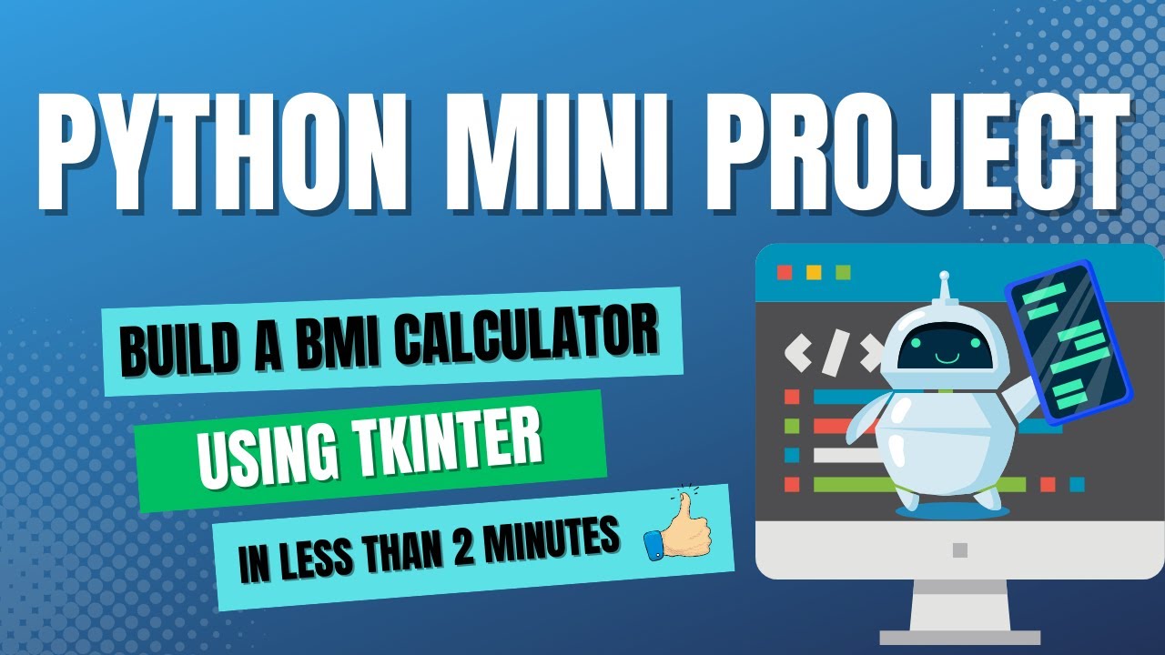 Python Mini Project - Simple BMI Calculator using Python and Tkinter Library #python