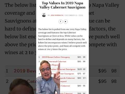 2019 Napa Valley Cabernet Sauvignon Top Values