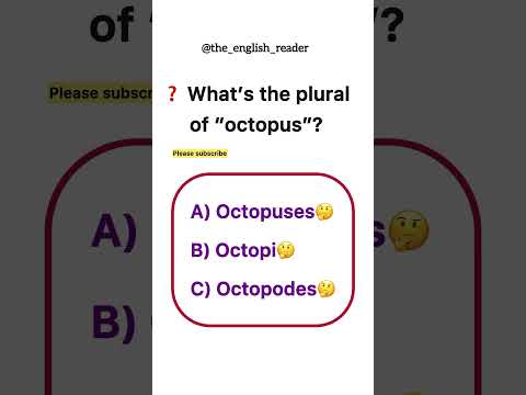 Grammar Riddles & Fun Facts: What’s the Plural of “Octopus”?