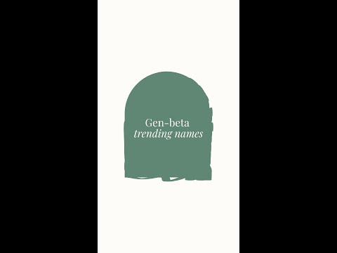 Gen-Beta trending names! | Evolur