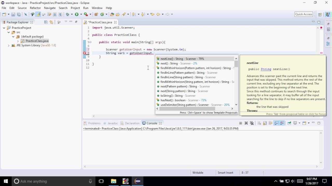 JAVA FOR BEGINNERS - Getting User Input with the Scanner object