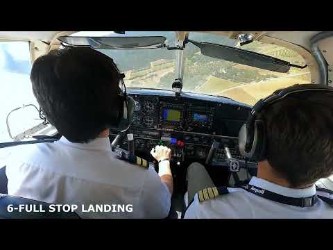 Touch & Go, Go Around and Full Stop Landing at LERE - PA-34-200 Seneca