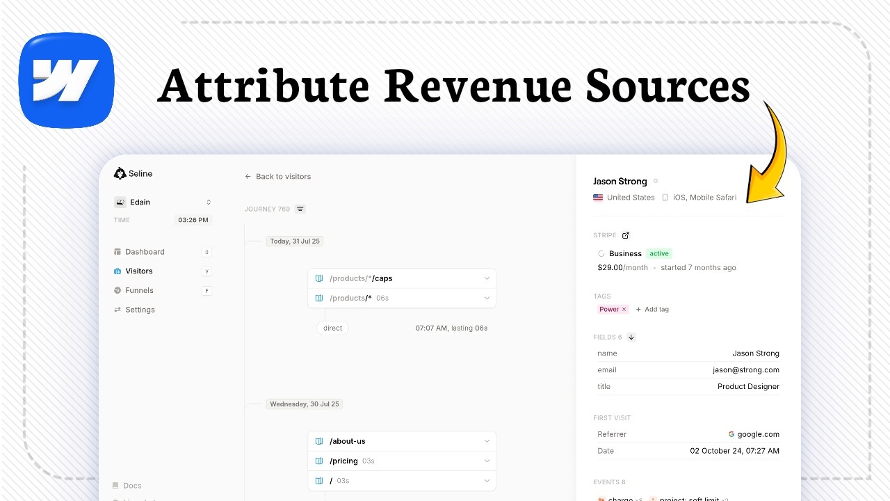 Webflow: How to Connect Traffic Data to Stripe Revenue via One Script