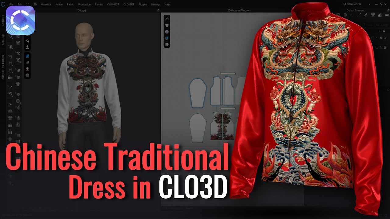 Creating an Embroidered Dragon Material in 3D | Buy the Texture on ArtStation