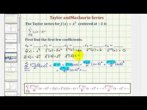 Ex: Find the Taylor Series of x^3 | Math Help from Arithmetic through ...