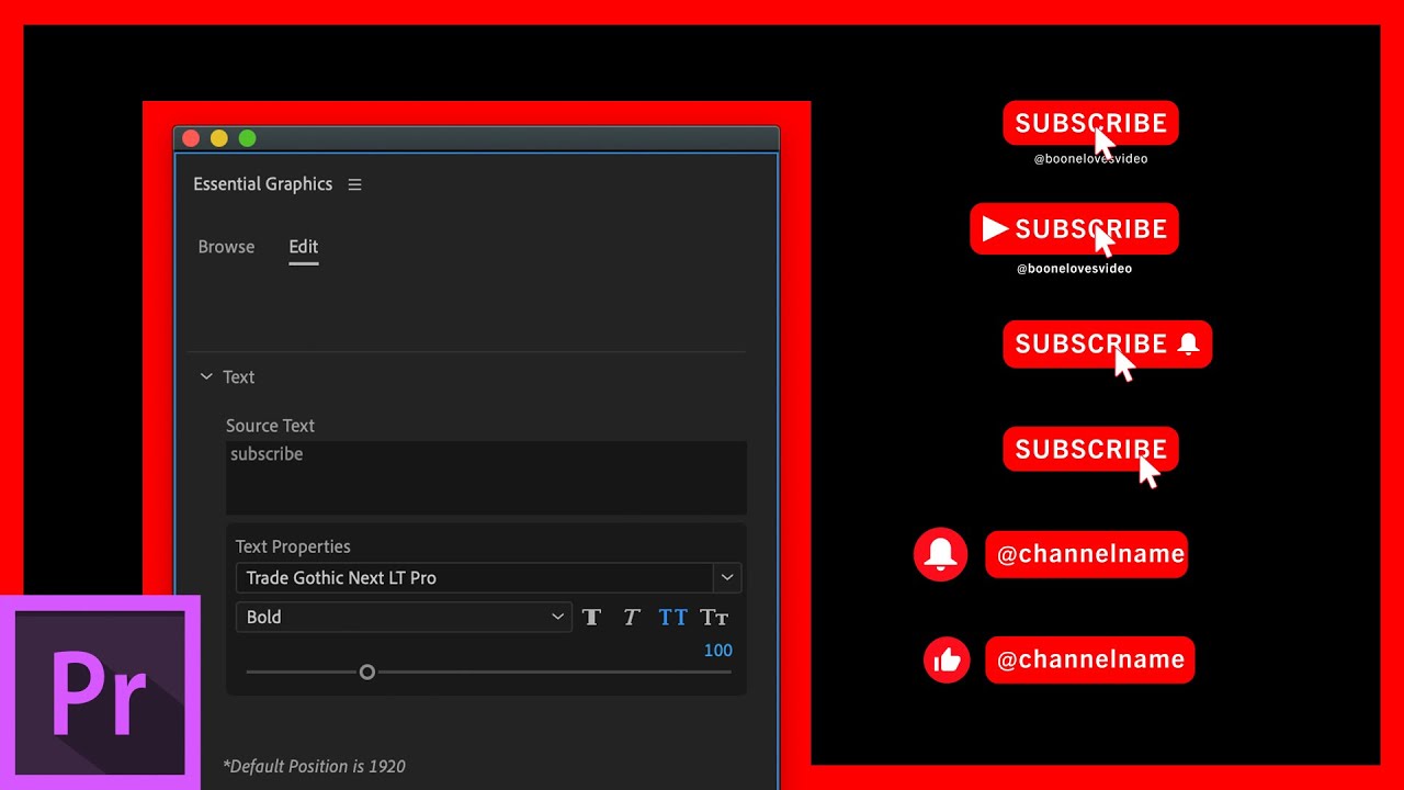 MOGRTs! 6 YouTube Subscribe Buttons for Adobe Premiere Pro