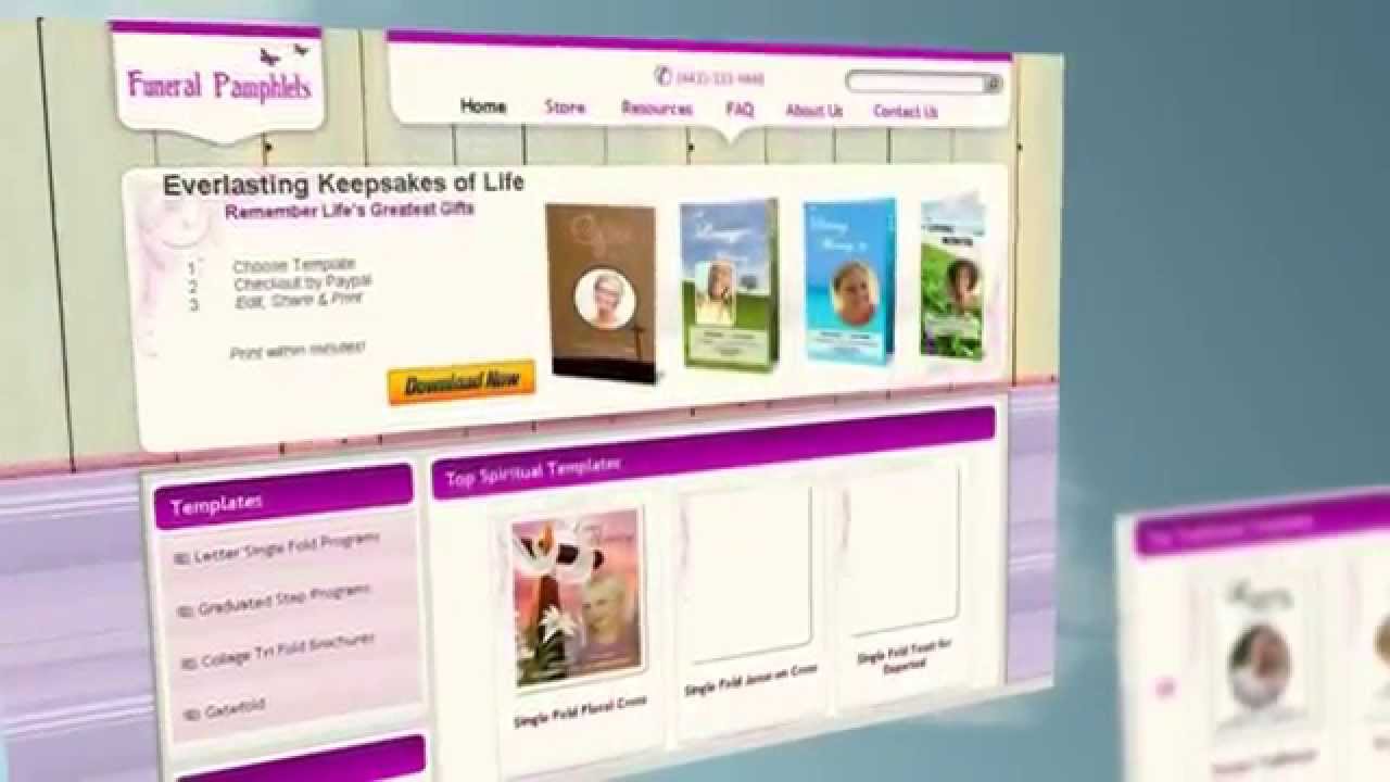 Printable Funeral Program Templates at Funeral Pamphlets