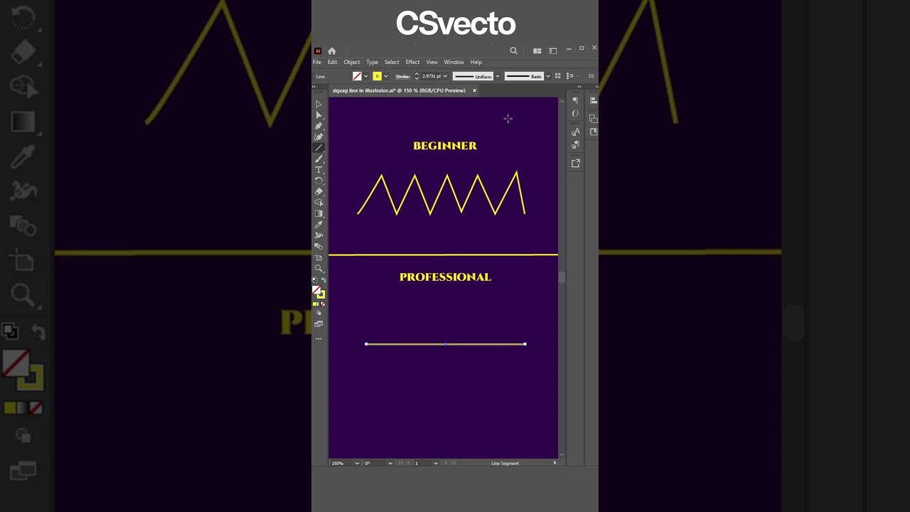 How to Create a Zig Zag Line in Illustrator ⚡ | Easy Adobe Illustrator Tutorial  #illustratortricks