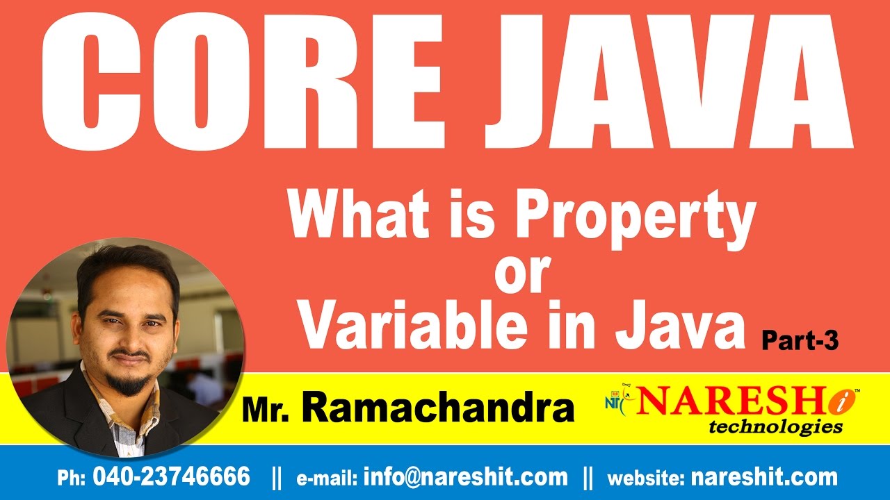 What is Property or Variable in Java Part 3 | Core Java Tutorial | Mr. Ramachandra