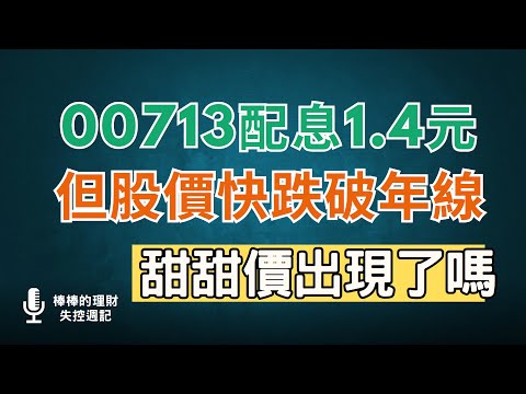00713最新配息1.4元,但股價一直跌,不久前還跌破年線,甜甜價出現了嗎?要怎麼撿便宜?~CC中文字幕