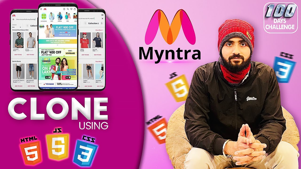 Creating Myntra Clone using HTML, CSS & JavaScript || Full Stack Web Development 2024