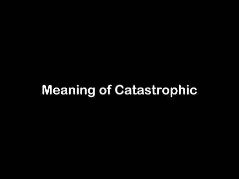 What is the Meaning of Catastrophic | Catastrophic Meaning with Example