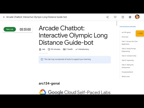 Arcade Chatbot Interactive Olympic Long Distance Guide bot arc134-genai