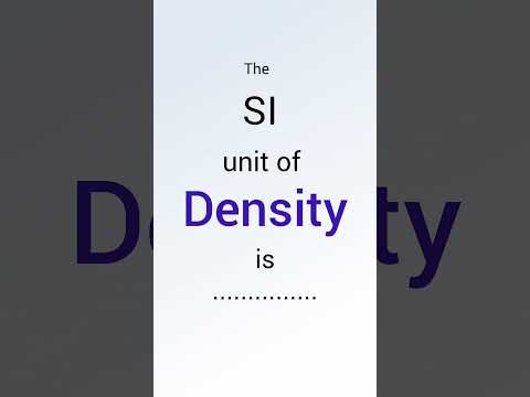 The si unit of density is 🔥 #shorts #ytshorts#physics#cbse#stateboard#density