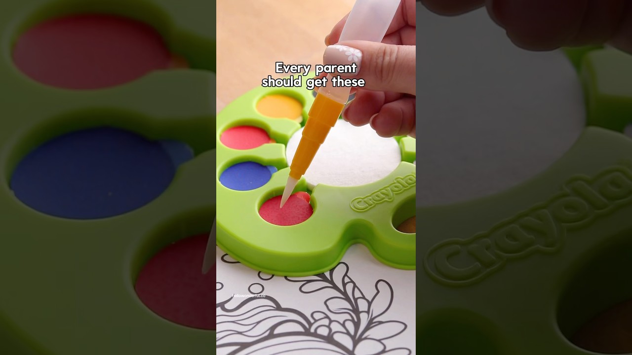 These mess free paint palettes are amazing! 🎨 #kidscrafts #kidsart