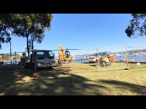 Temporary Fence Install - Time Lapse