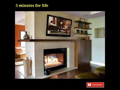 TV over the fireplace living room decoration ideas