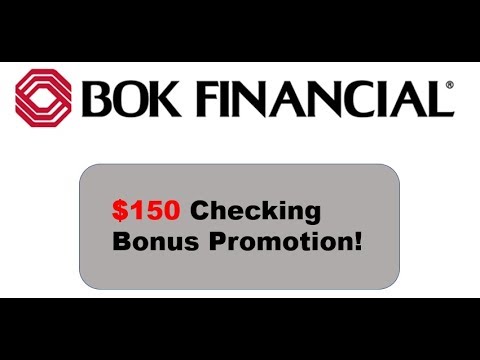 BOK Financial Bank Checking Promotion: $150 Bonus