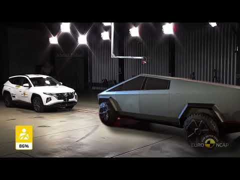Tucson Vs Cybertruck Crash Test #tucson #hyundaitucson2022 #cybertruck