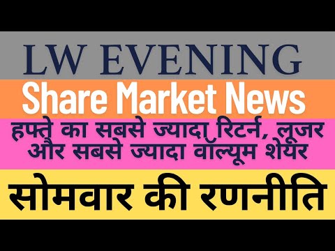 LW Evening Share Market News | NASDAQ, DOW JONES, SENSEX, | Weekly High Gainer Loser and Volume