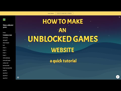 How to make an unblocked games website tutorial