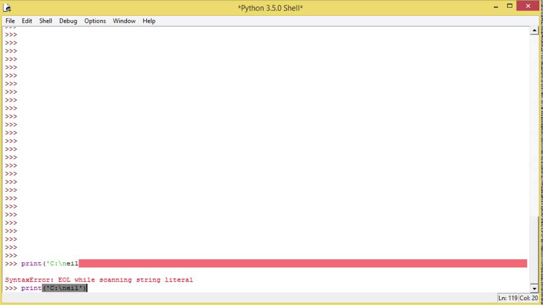 Python - 06 - Raw Strings