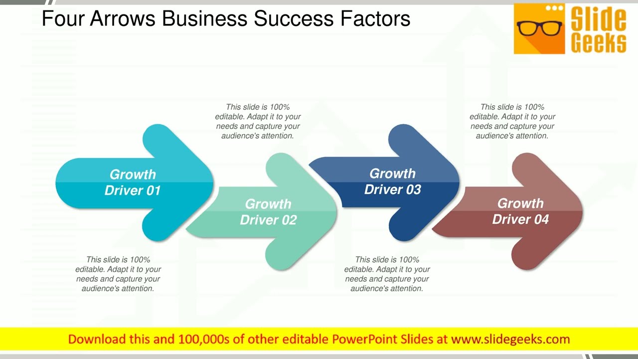 Four Arrows Business Success Factors Ppt Powerpoint Presentation Icon Guidelines