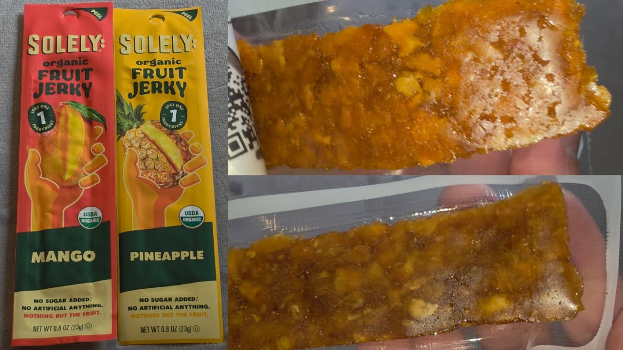 Costco Item Review Soley Organic Fruit Jerky Mango and Pineapple Only One Ingredient Taste Test