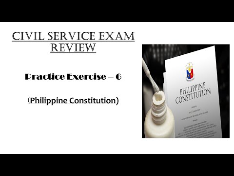 CSE Review - Practice Exercise 6: Philippine Constitution