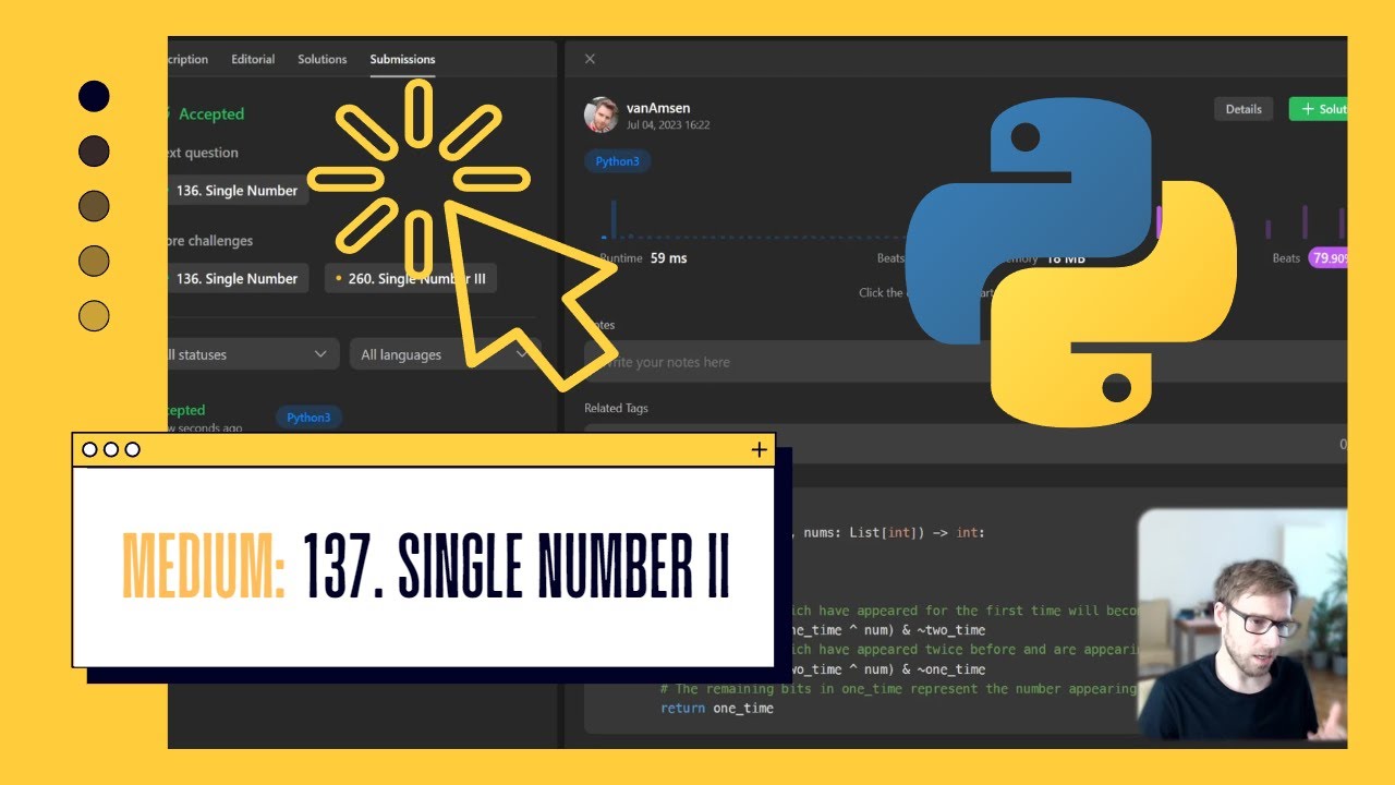 Unravel the Mystery of Bitwise Operations with LeetCode Problem #137 | Python Coding Masterclass!