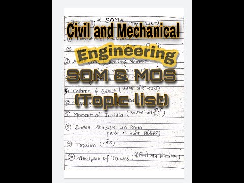 SOM & MOS Topic listą„¤ som chapter nameą„¤ som visay suchi name #civilengineering #som#engineeringlife