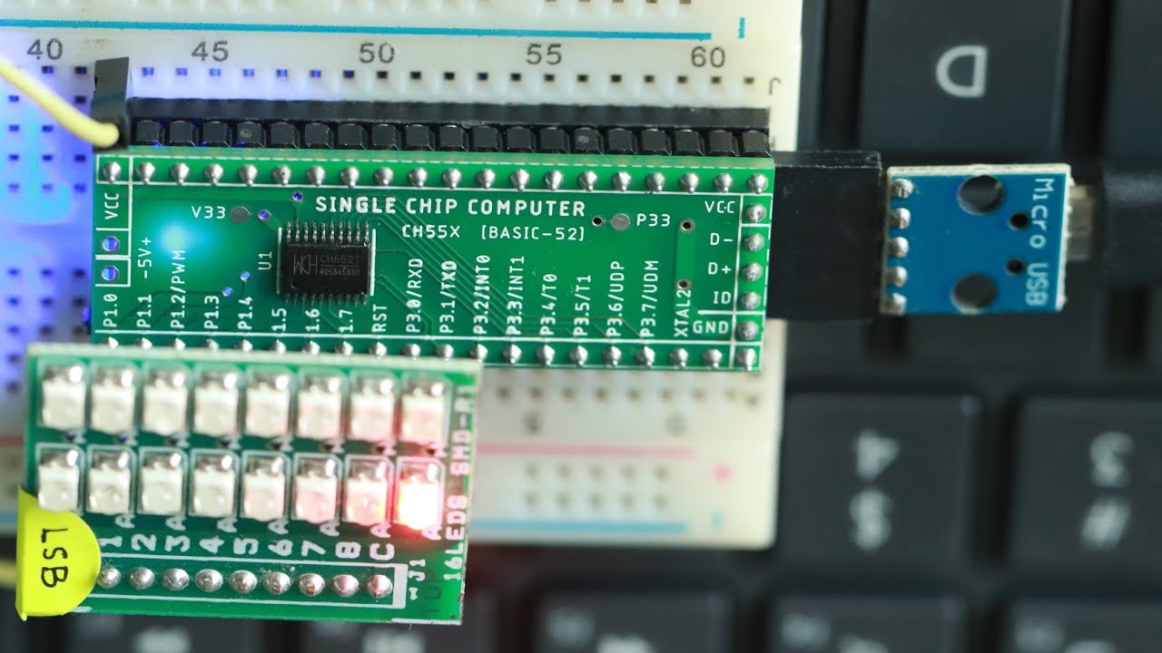 Single Chip Computer - CH552T with integrated USB-TTL