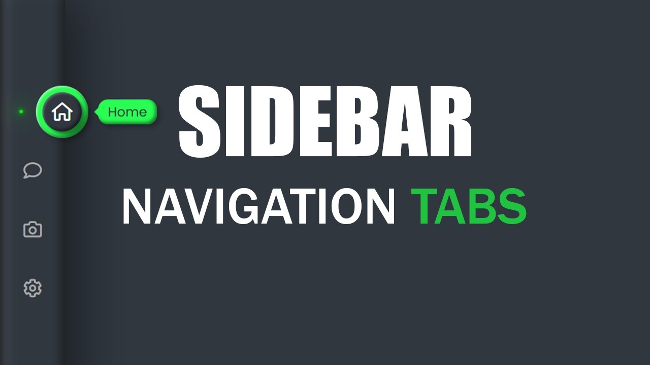 🔥 Sidebar Navigation Tabs Menu Design using HTML, CSS & JavaScript | Step-by-Step Tutorial
