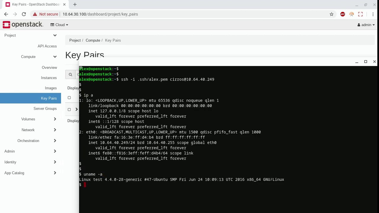 OpenStack Ussuri SSH key pair