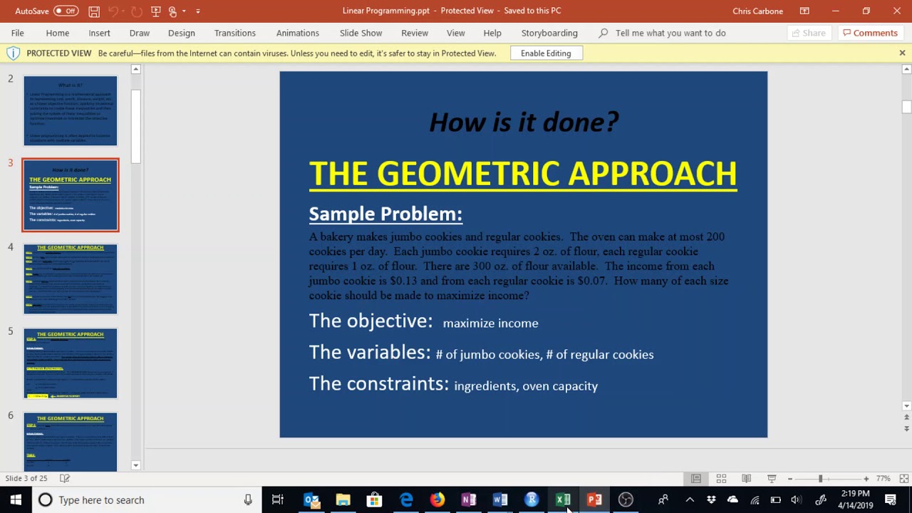 Solving Linear Programming Problems Using the Simplex Method in Excel