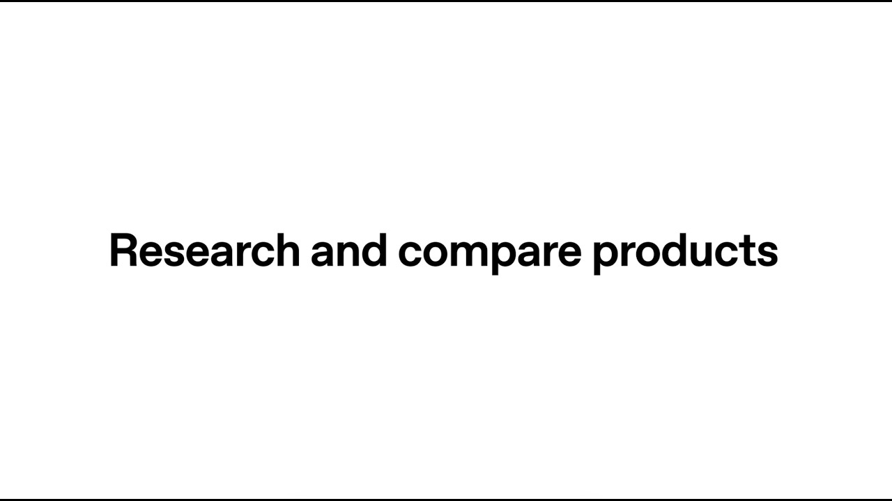 Research and compare products with ChatGPT